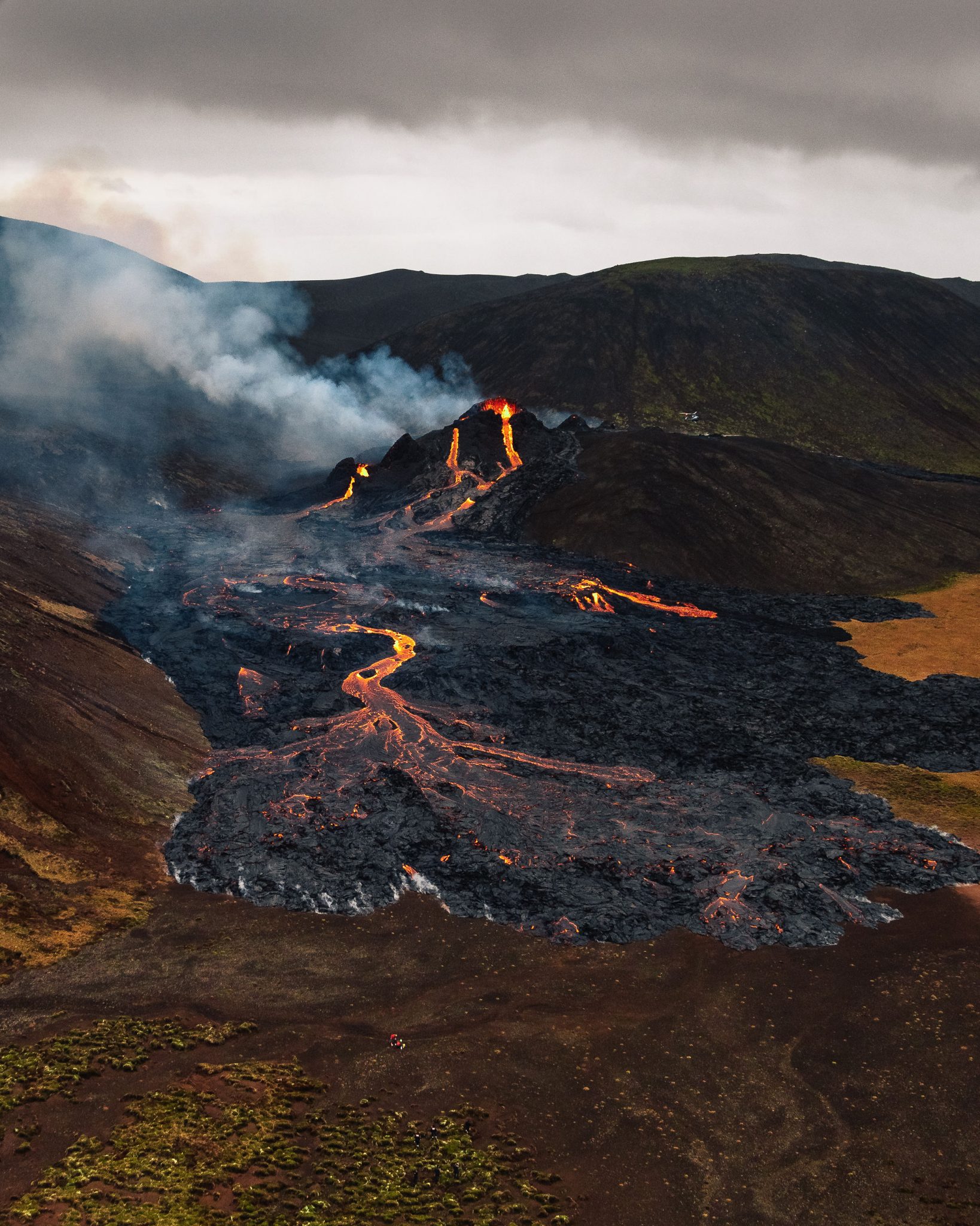 Hiking to the Volcano eruption site in Iceland