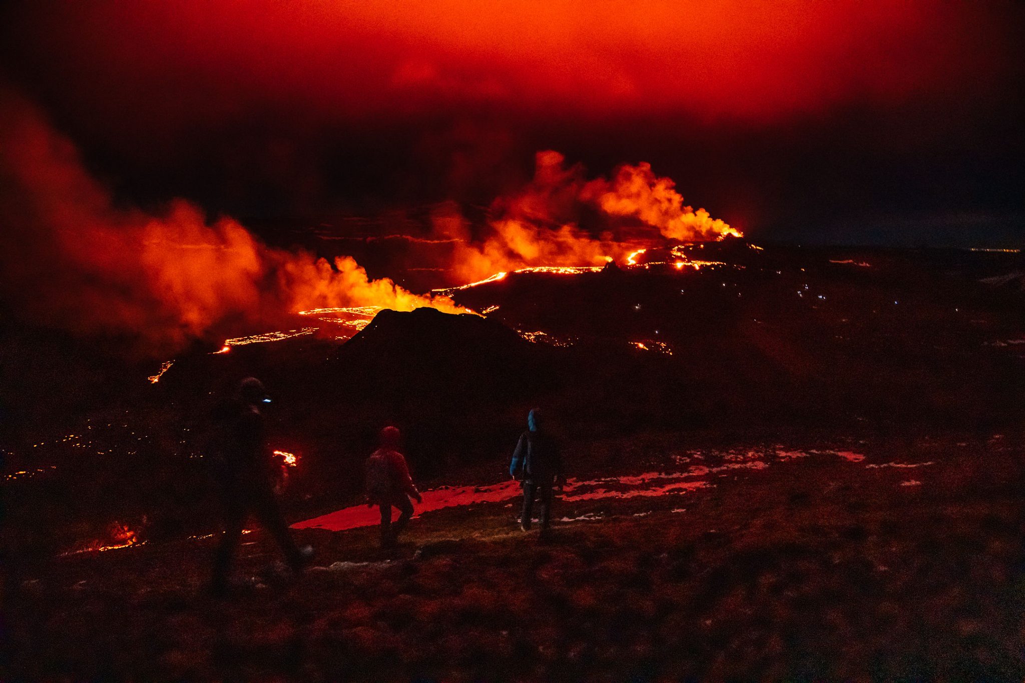 Hiking to the Volcano eruption site in Iceland